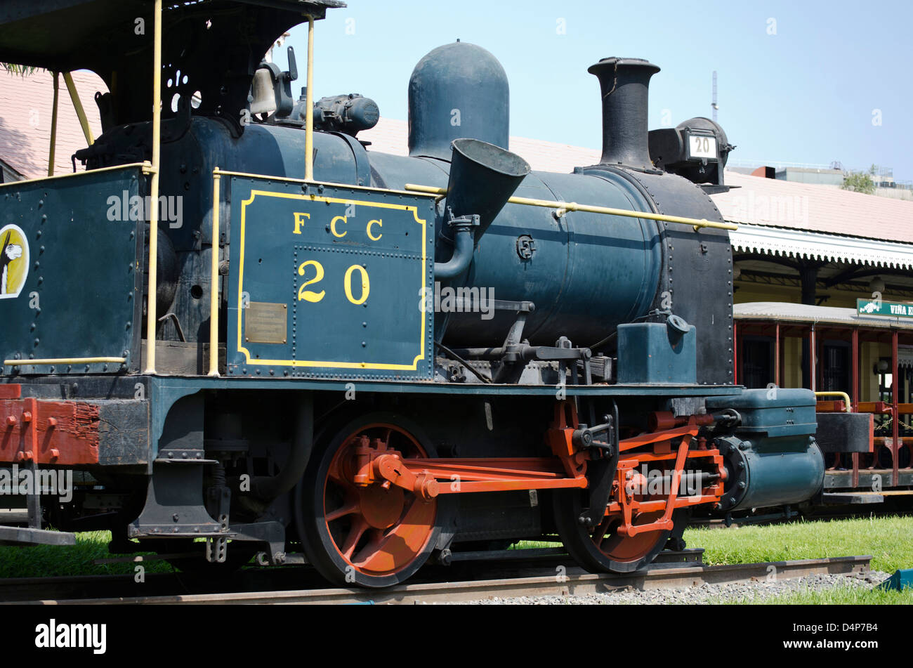 Peru. Lima city. Steam Train at La Amistad Park Stock Photo - Alamy