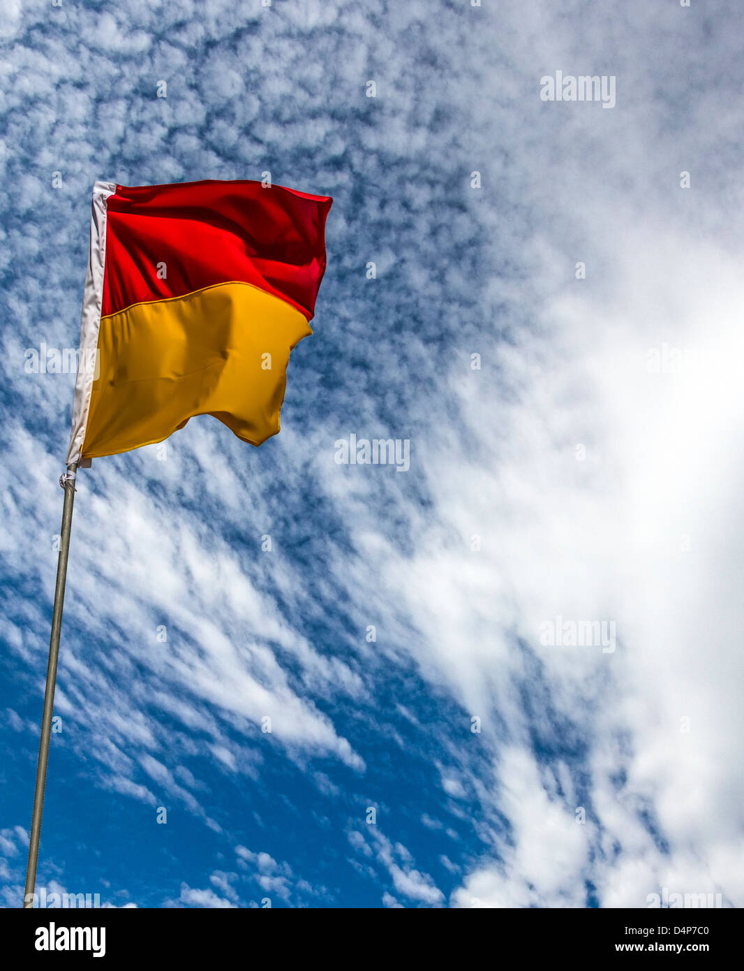 Beach life guard safety flags Stock Photo - Alamy