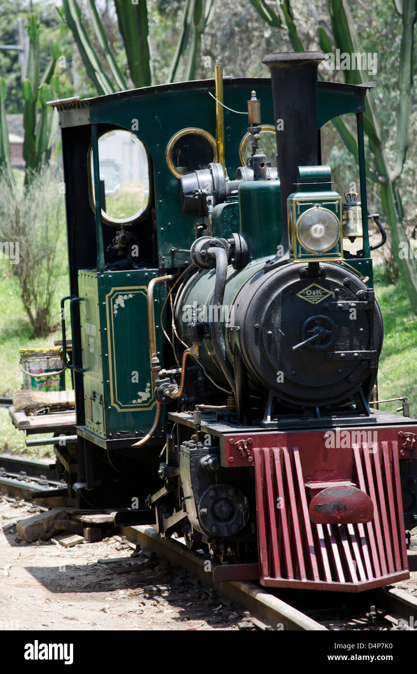 Peru. Lima city. Operating Steam Train at La Amistad Park Stock Photo ...