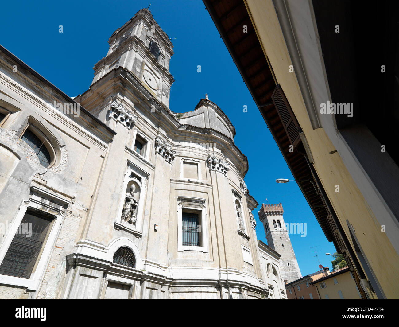 Lonato, Italy, the Cathedral and the Tower of Lonato Maestra Stock ...