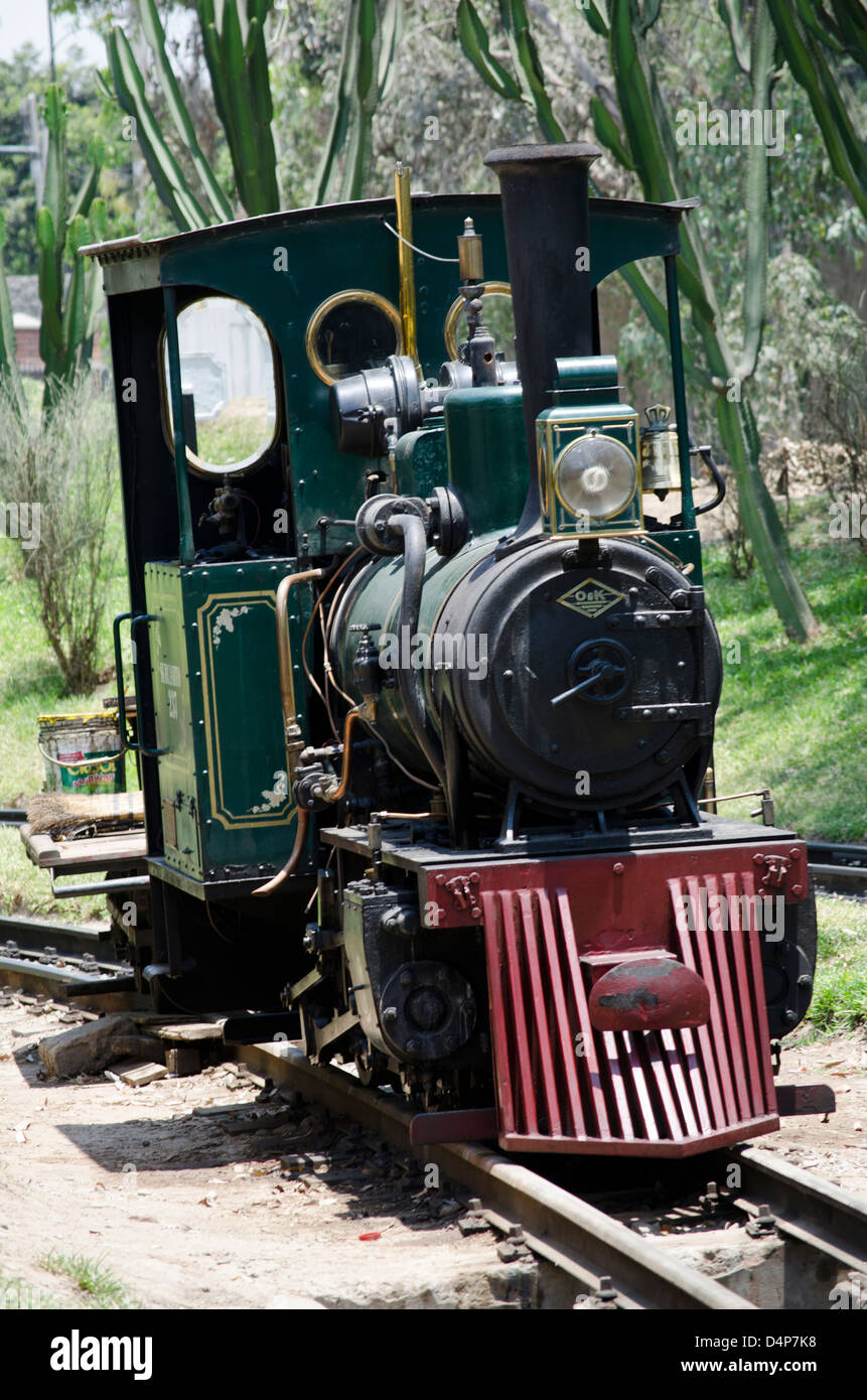 Peru. Lima city. Operating Steam Train at La Amistad Park Stock Photo ...