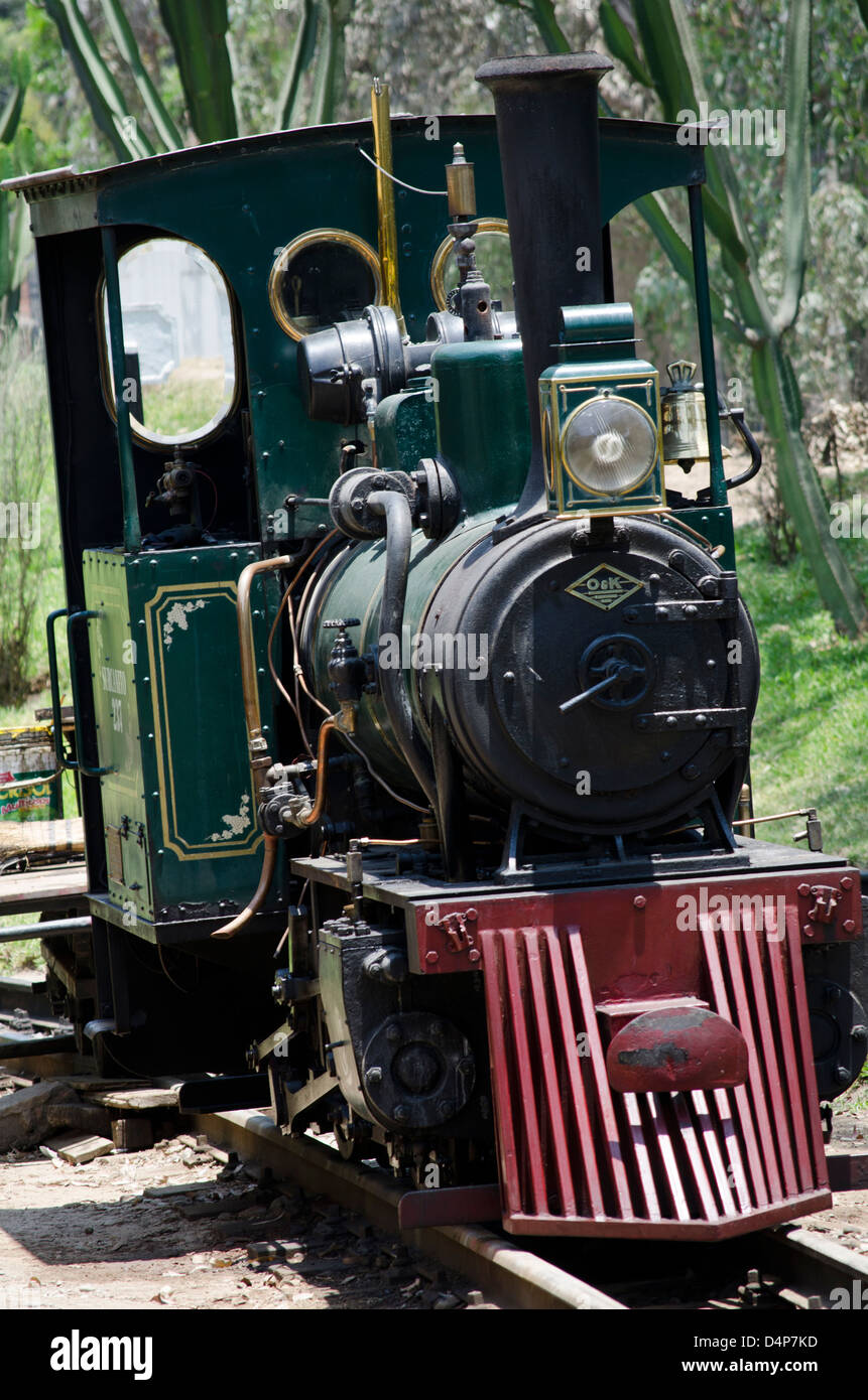 Peru. Lima city. Operating Steam Train at La Amistad Park Stock Photo ...