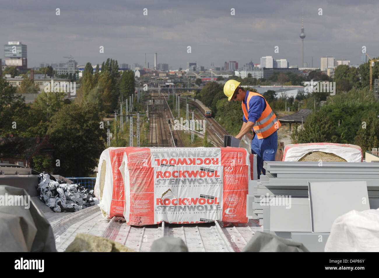 Berlin, Germany, builders ranked building material Stock Photo - Alamy