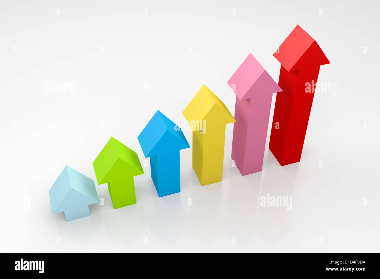 3d render illustration of arrows going up Stock Photo - Alamy