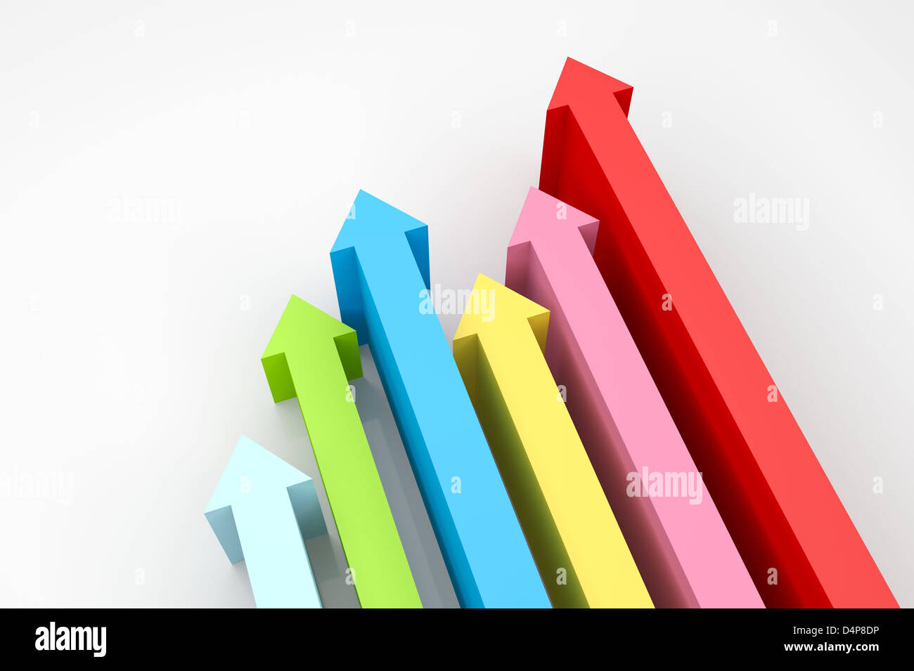3d render illustration of arrows going up Stock Photo - Alamy