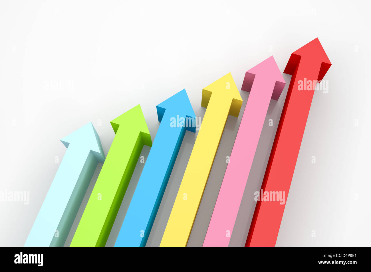 3d render illustration of arrows going up Stock Photo - Alamy