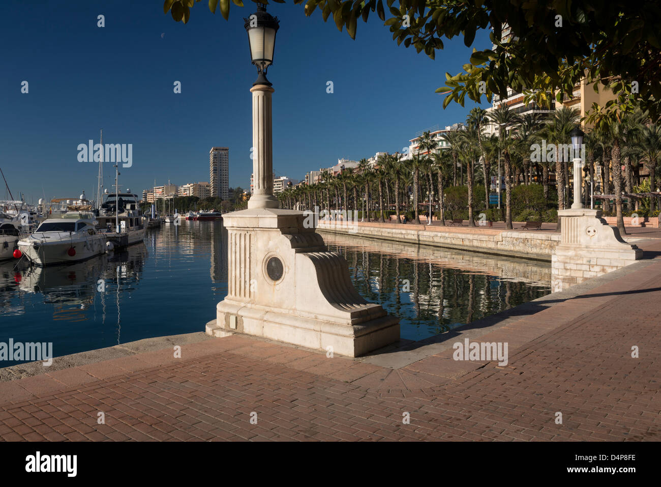Harbour promenade at Alicante port Stock Photo - Alamy
