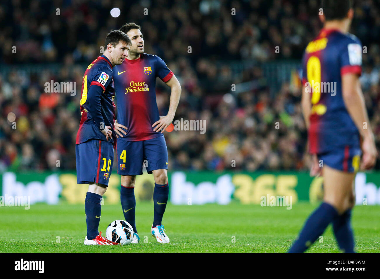 Lionel Messi, Cesc Fabregas (Barcelona), MARCH 17, 2013 - Football ...