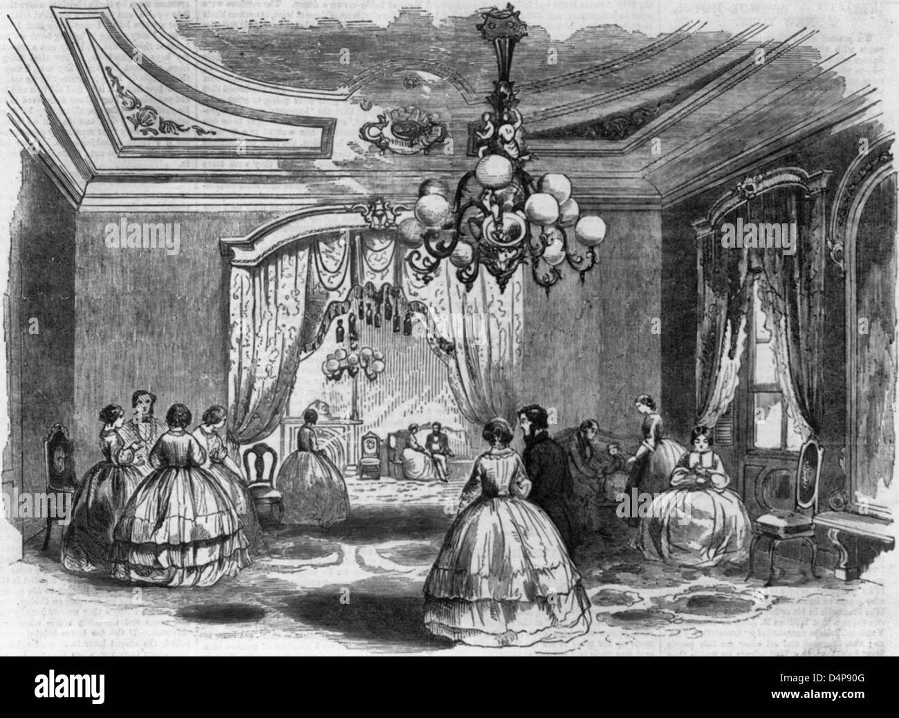Victorian Drawing Room Illustration