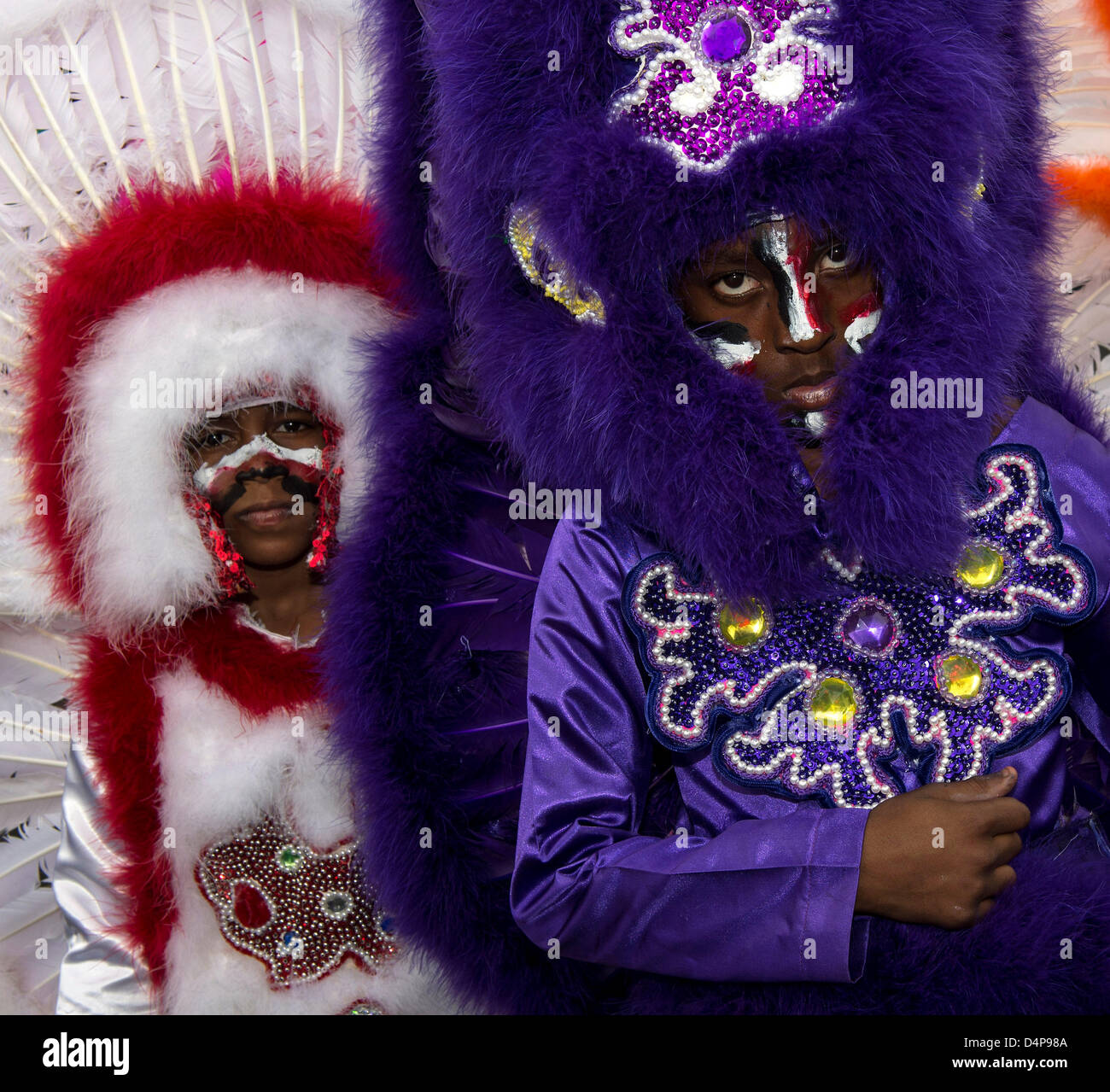 March 17, 2013 - New Orleans, Louisiana, U.S. - Mardi Gras Indians ...