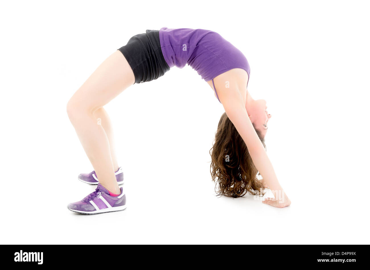 portrait of sport girl doing stretching exercise Stock Photo - Alamy