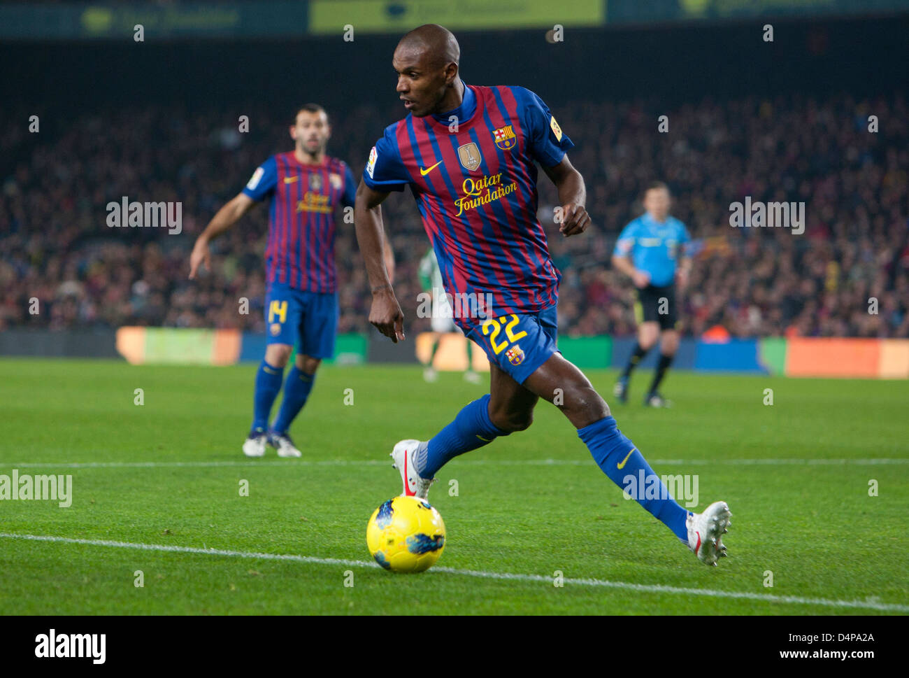 Barcelona, Spain, Eric Sylvain Bilal Abidal, FC Barcelona Stock Photo ...