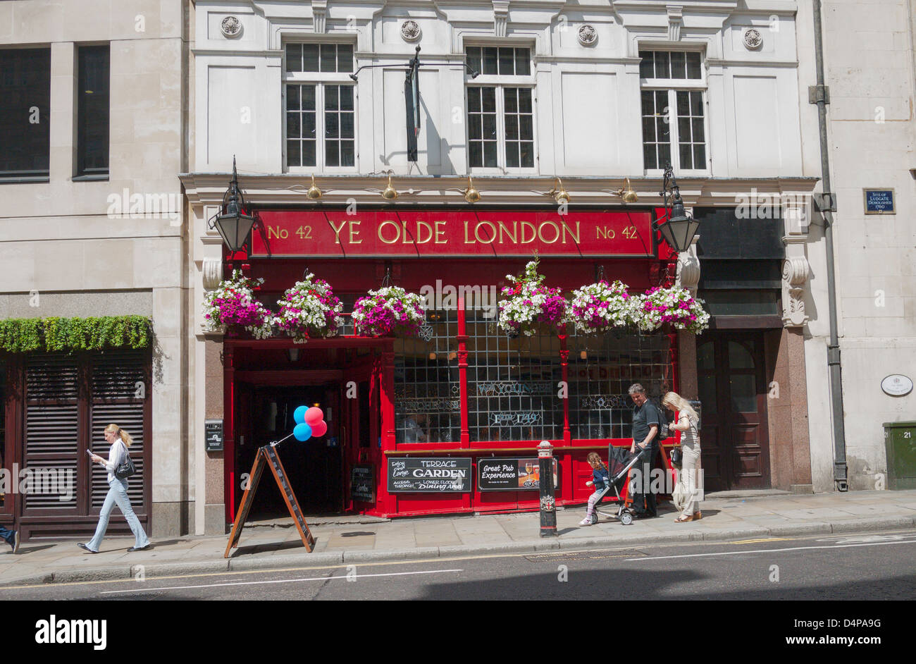 Ye Olde London Pub Ludgate Hill London UK Stock Photo - Alamy