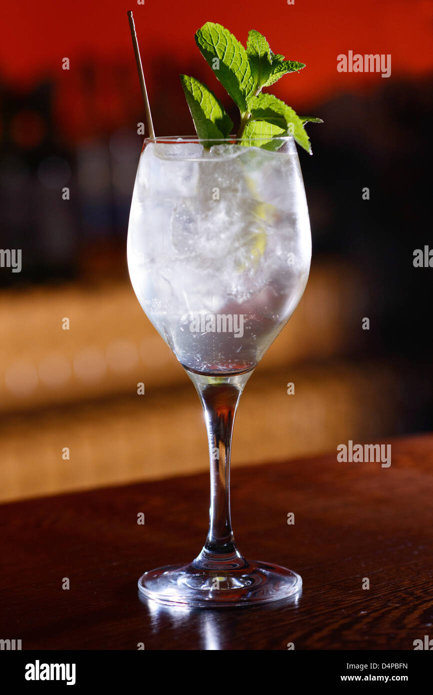 Hugo (Cocktail) from Prosecco, lemon balm and elderflower syrup, fresh ...