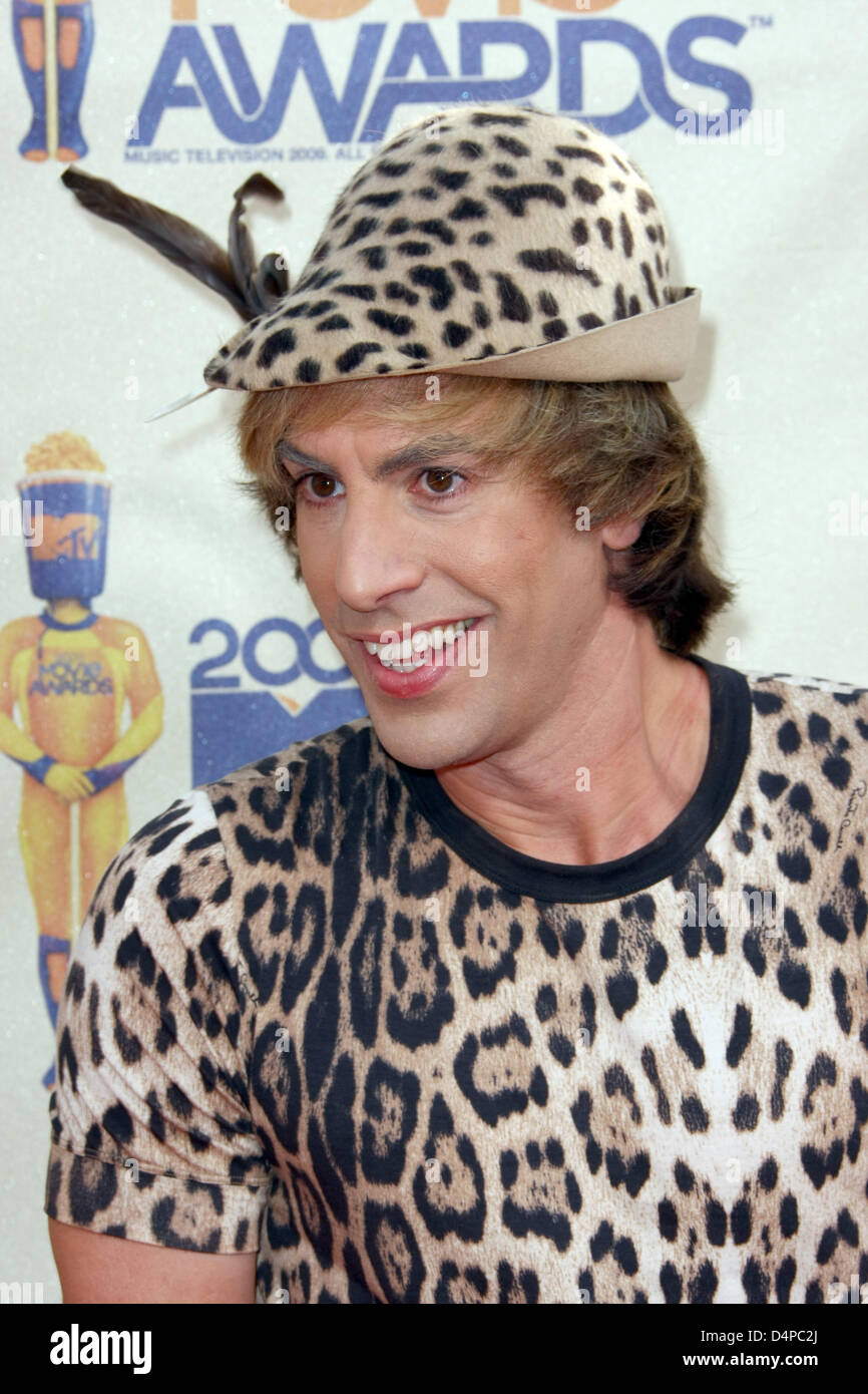 Actor Sacha Baron Cohen arrives at the 2009 MTV Movie Awards at Gibson ...