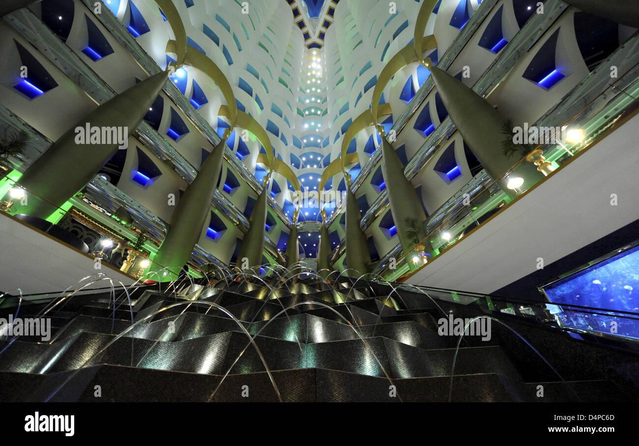 Interior view of the burj al arab hotel hi-res stock photography and ...