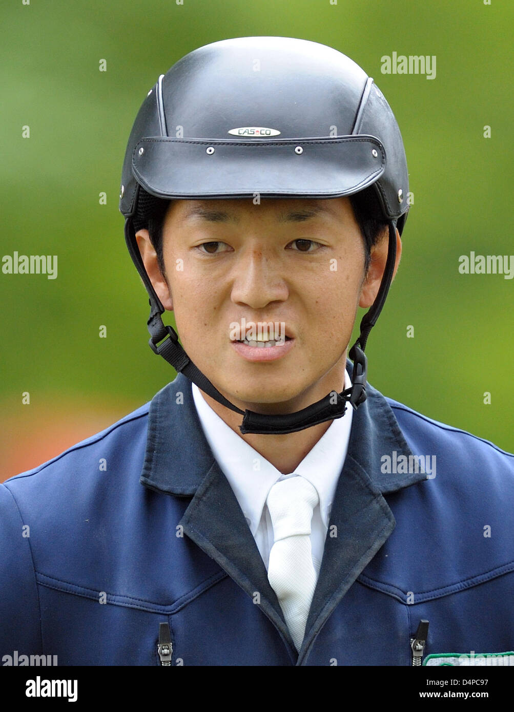 Japanese equestrian Daisuke Fukushima pictured during the Grand Prix of the International ...