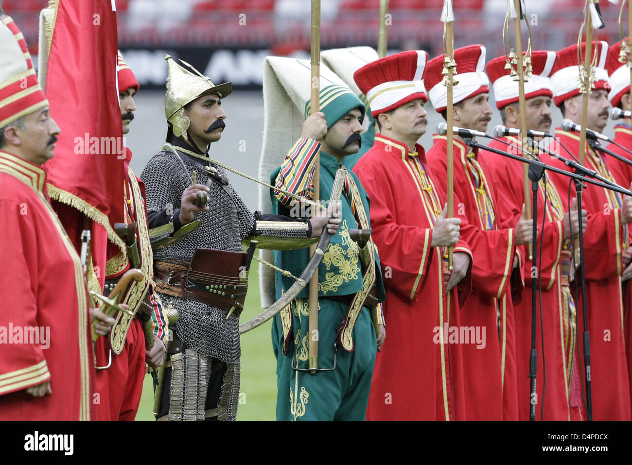 The Turkish military band ?Mehter? performs dressed in historical ...