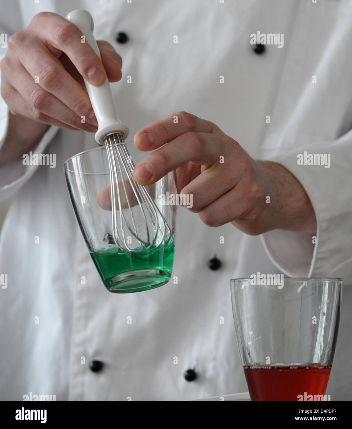 Martin Dittrich, product manager and cook of ?biozoon?, prepares some ...