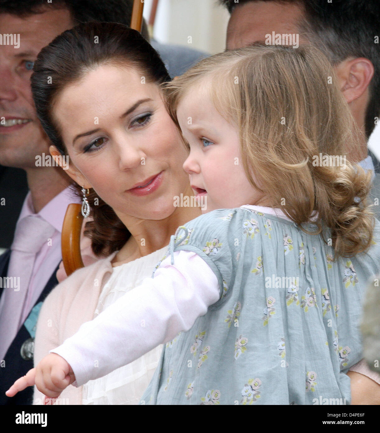 Princess Isabella (R) and Princess Mary of Denmark watch a parade at ...