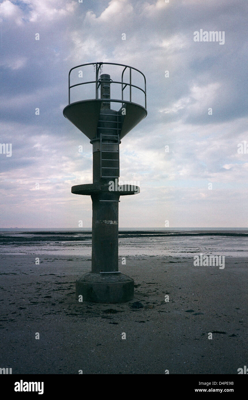 Diving platform, Granville, Normandy, low tide Stock Photo - Alamy