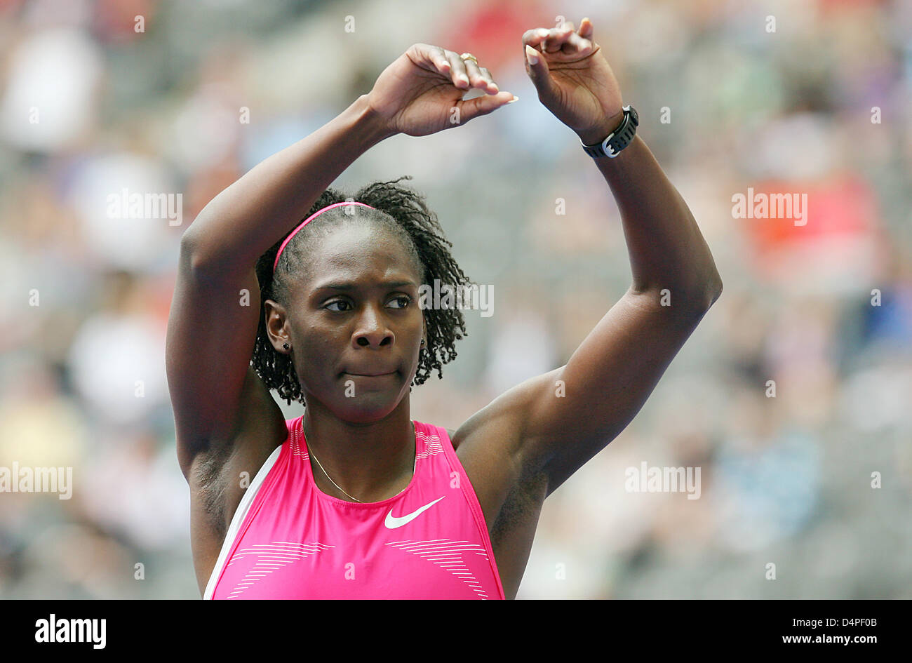 Jamaica?s Kerron Steward wins the women?s 100 metres run at the ISTAF ...