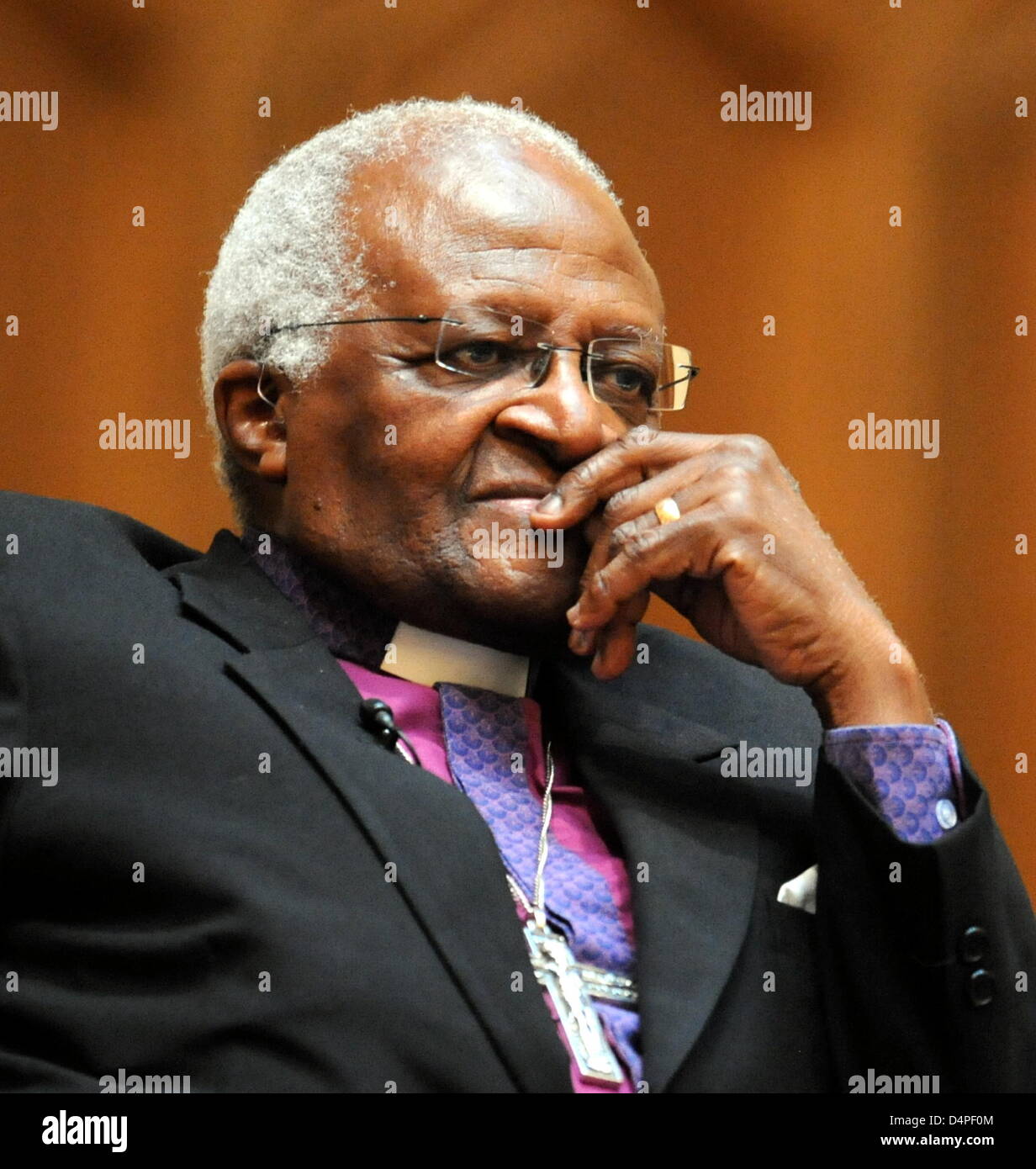 Desmond Tutu, laureate of the Nobel Peace Prize and former South ...
