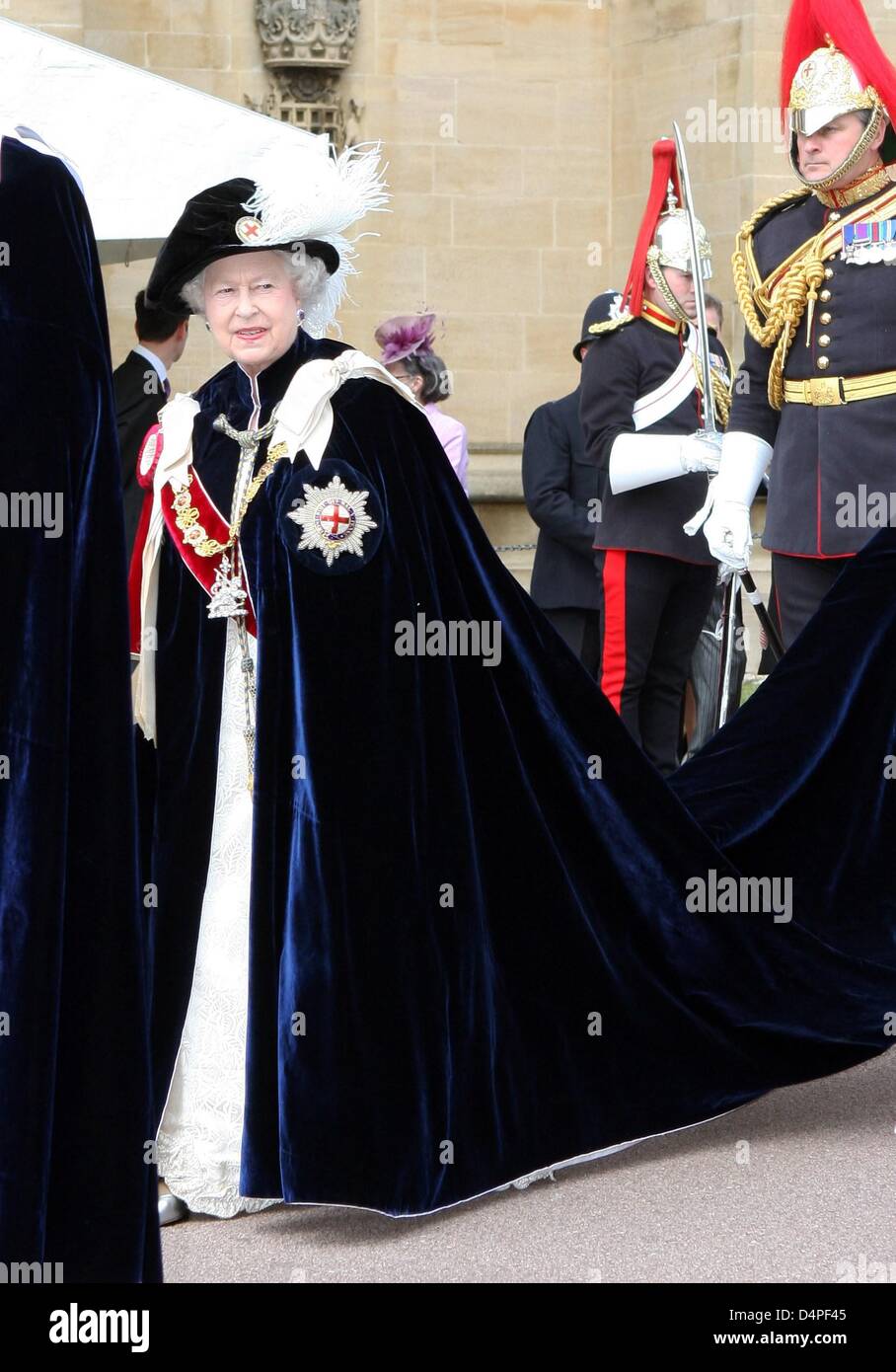 Queen elizabeth at the garter ceremony hi-res stock photography and ...