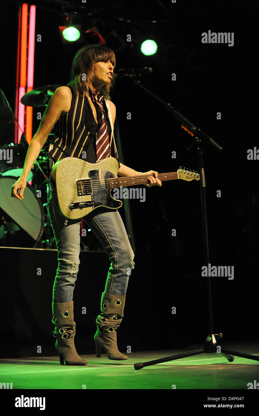 Chrissie Hynde, singer and guitarist of the British rock band ?The ...