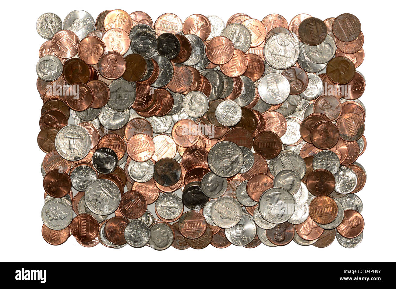 American money and coins Cut Out Stock Images & Pictures - Alamy