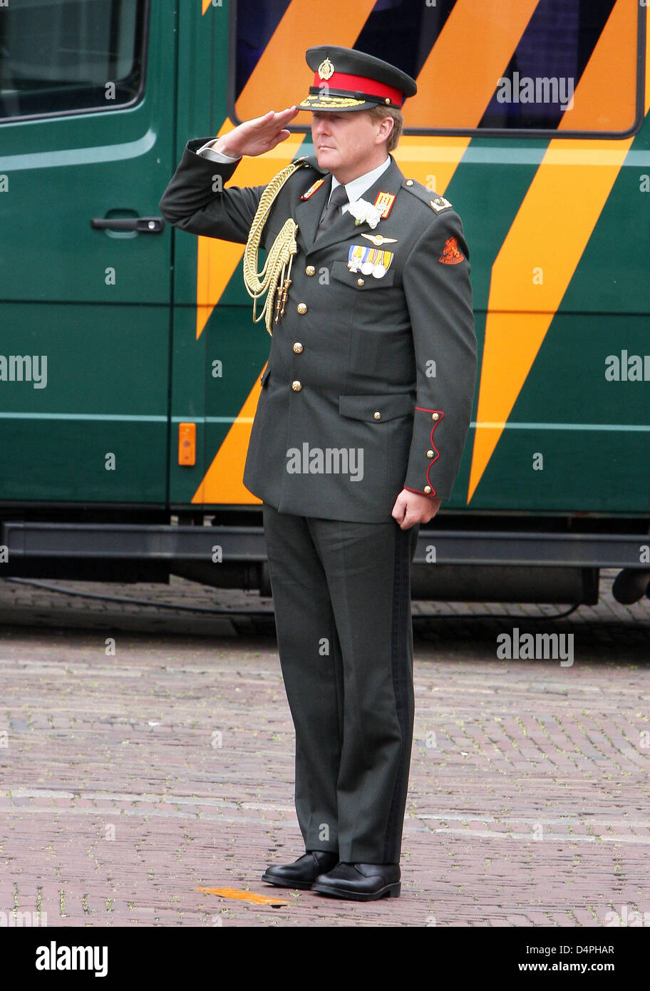 Dutch Prince Willem-Alexander is pictured during the Veterans Day at ...