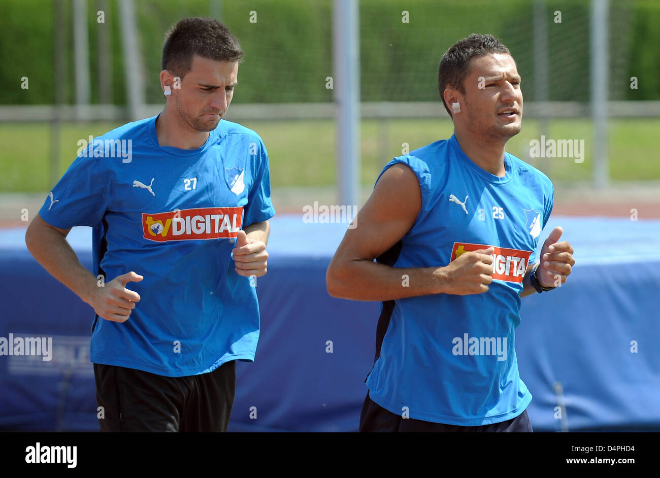 Sejad Salihovic (R) and Vedad Ibisevic (L) players of German Bundesliga ...
