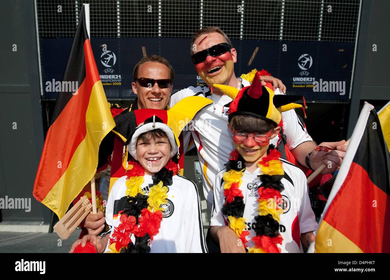 Fans of the German Under-21 arrive for the UEFA Under21 Championships ...