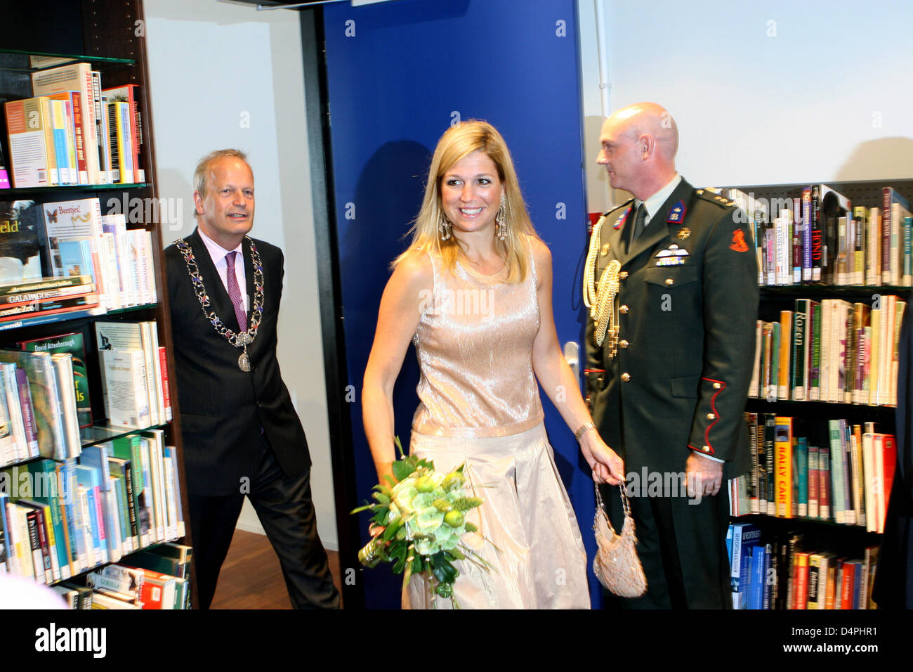 Princess Maxima of the Netherlands (C) arrives for the opening of the ...