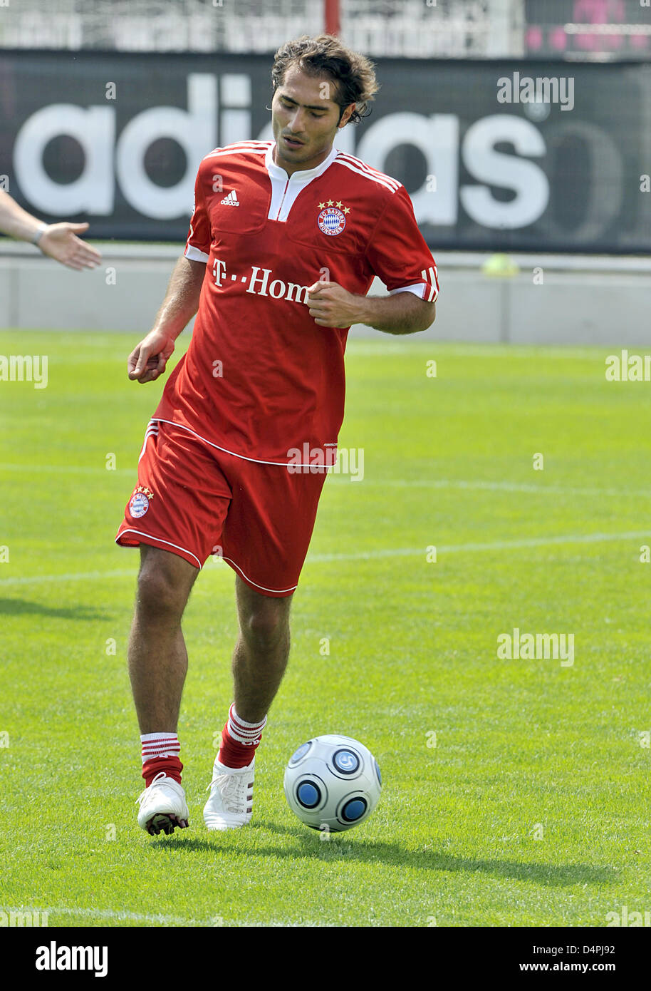 Hamit Altintop of German Bundesliga soccer club FC Bayern Munich shown ...