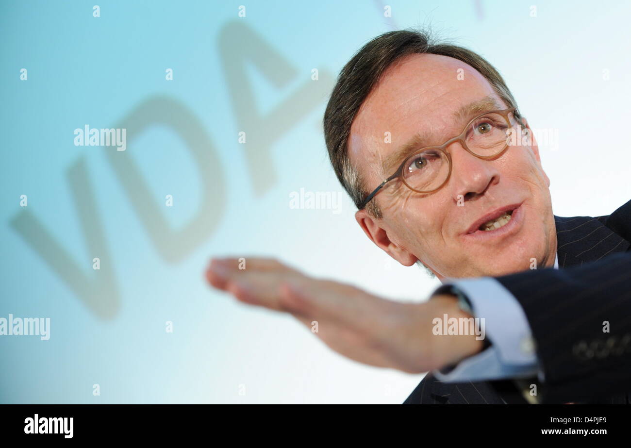 Matthias Wissmann, President of German Association of the Automotive ...