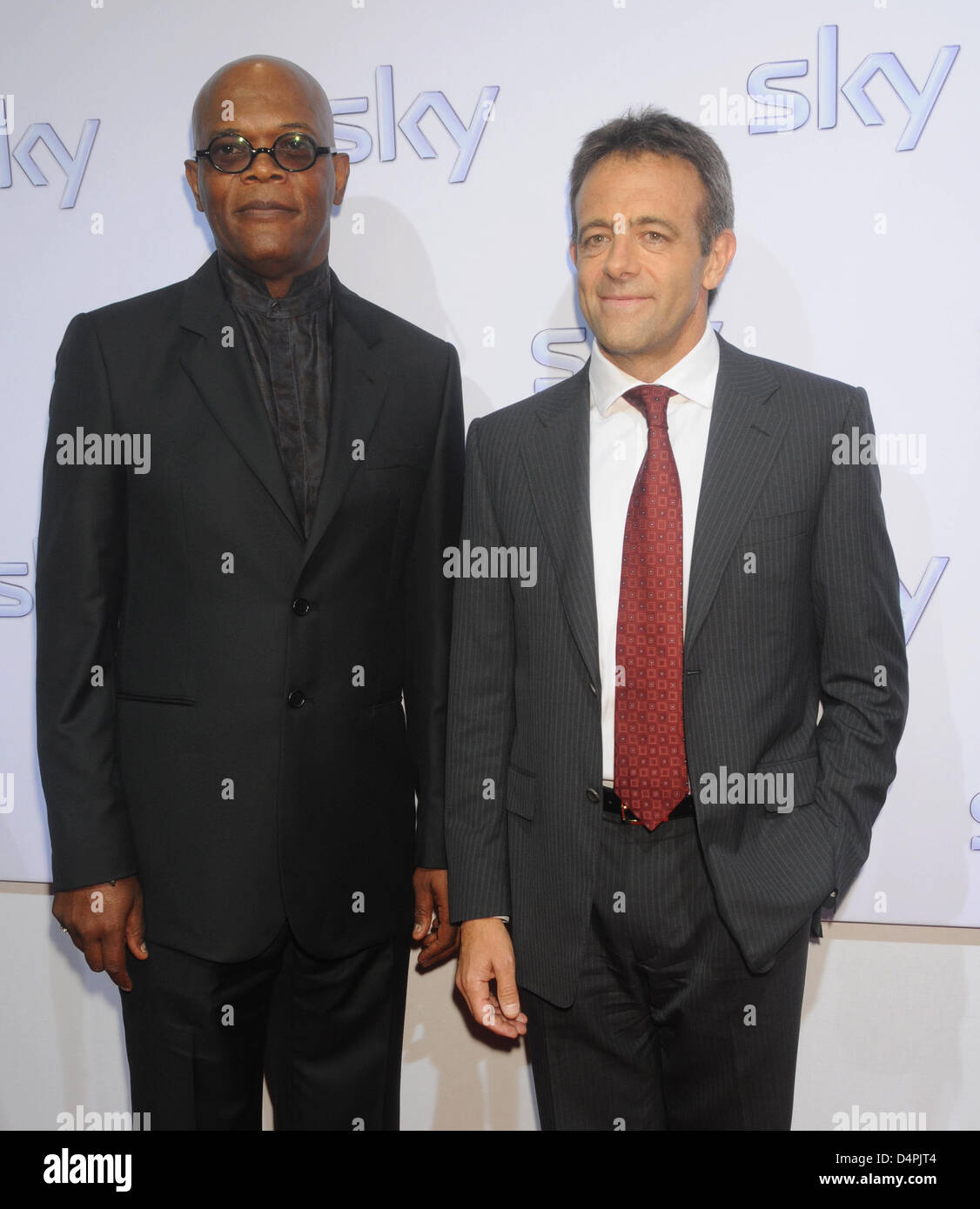 US actor Samuel L. Jackson (L) and Premiere CEO Mark Williams (R ...