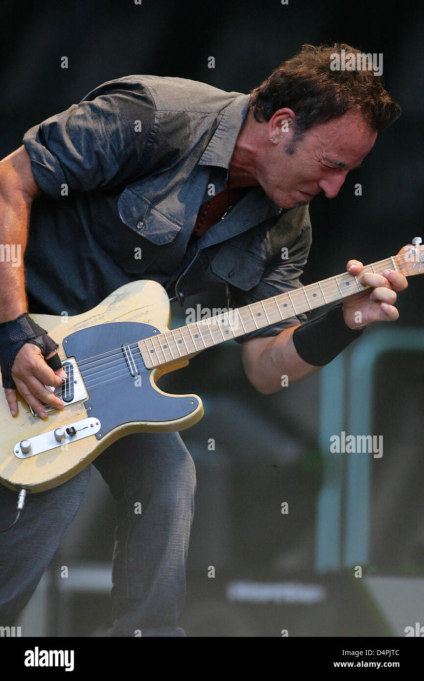 US rock musician Bruce Springsteen and his E Street Band perform in ...