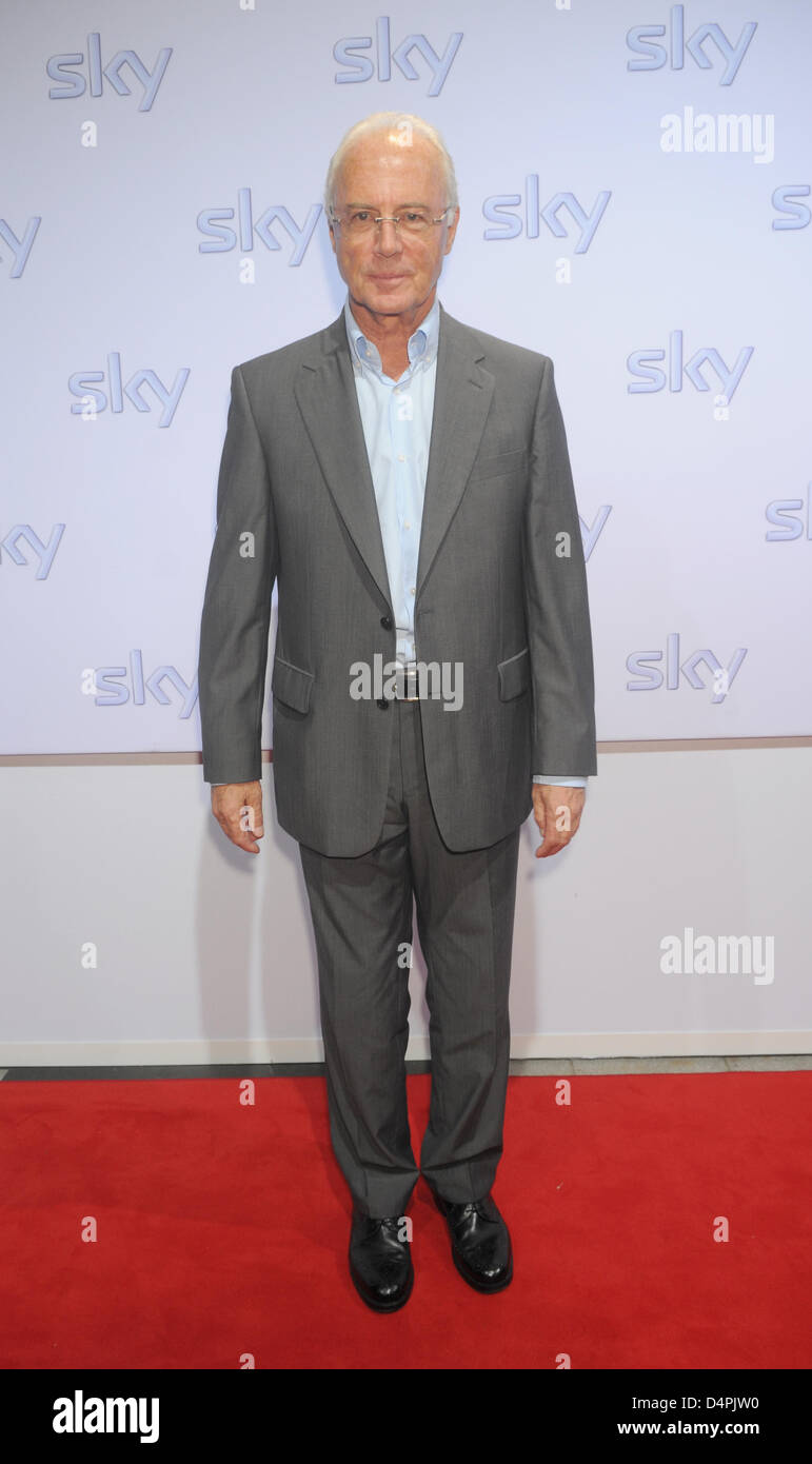 German soccer icon Franz Beckenbauer arrives for the relaunch of German ...