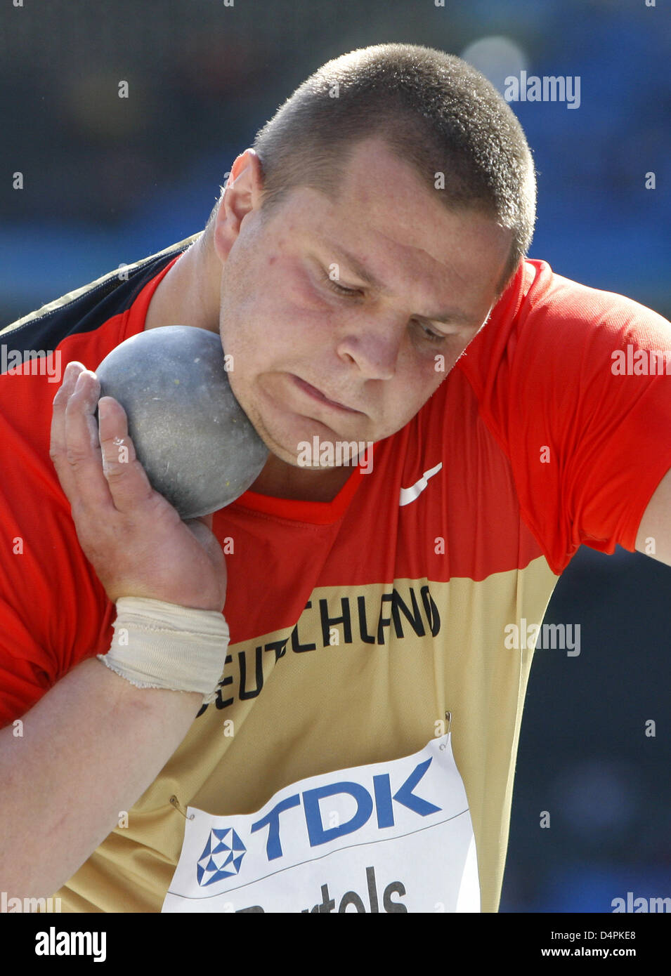 Germany?s Ralf Bartels during the Shot Put qualification at the 12th ...