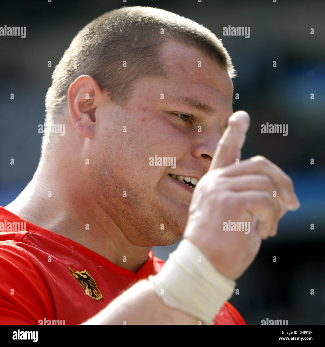 Germany?s Ralf Bartels during the Shot Put qualification at the 12th ...