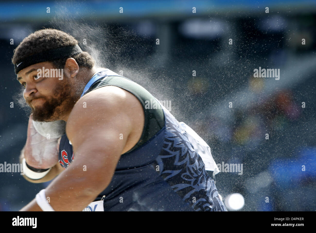 USA?s Reese Hoffa competes in the Shot Put qualification at the 12th ...