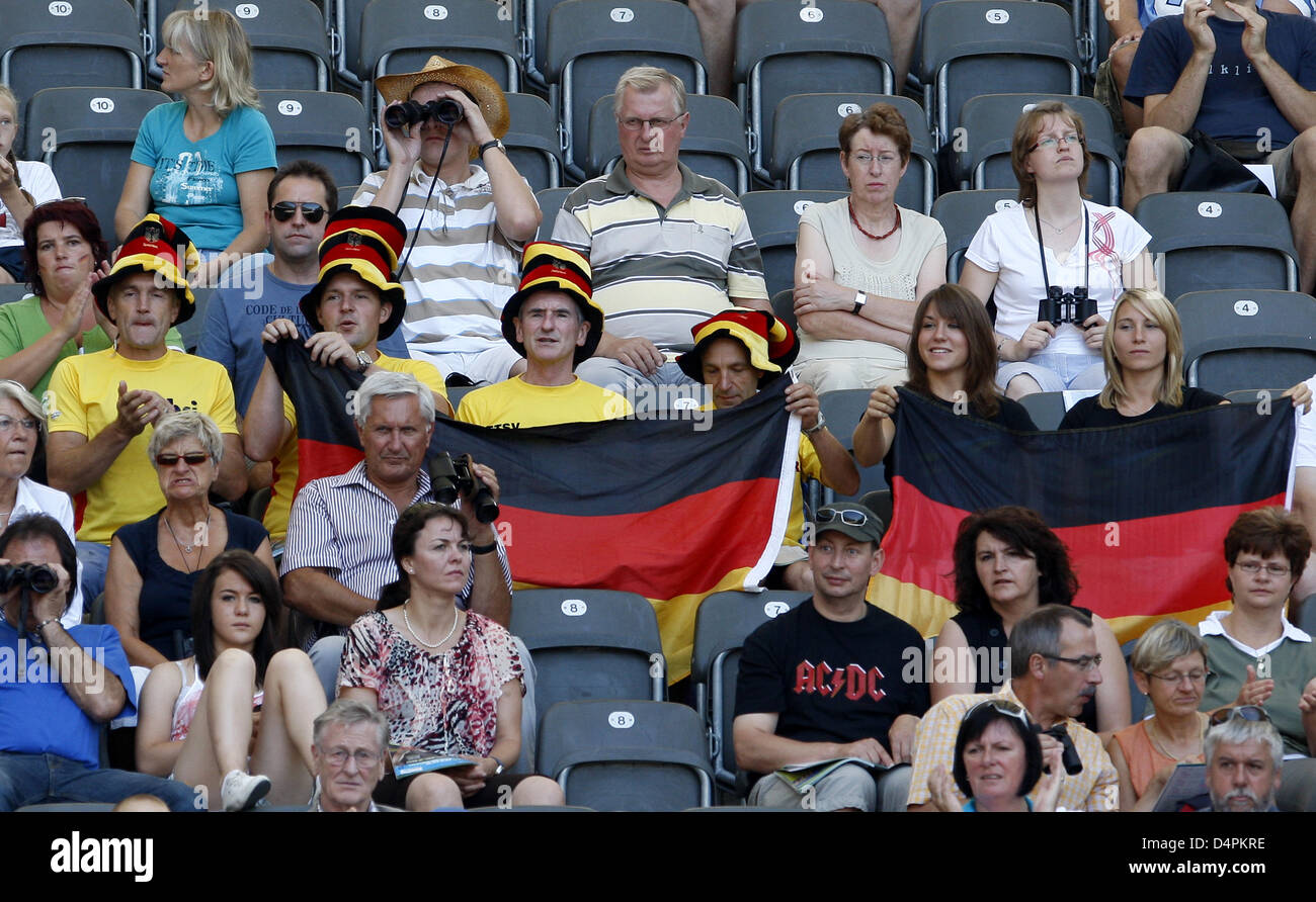 German fans pictured at the 12th IAAF World Championships in Athletics ...