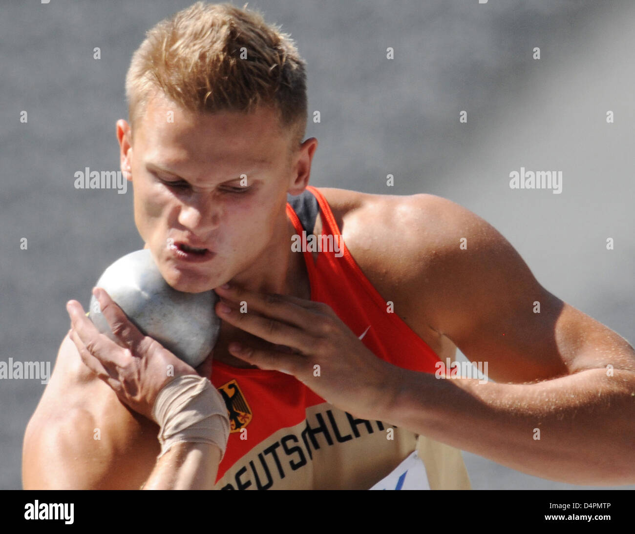 German Pascal Behrenbruch shown in action during the shot put event of ...