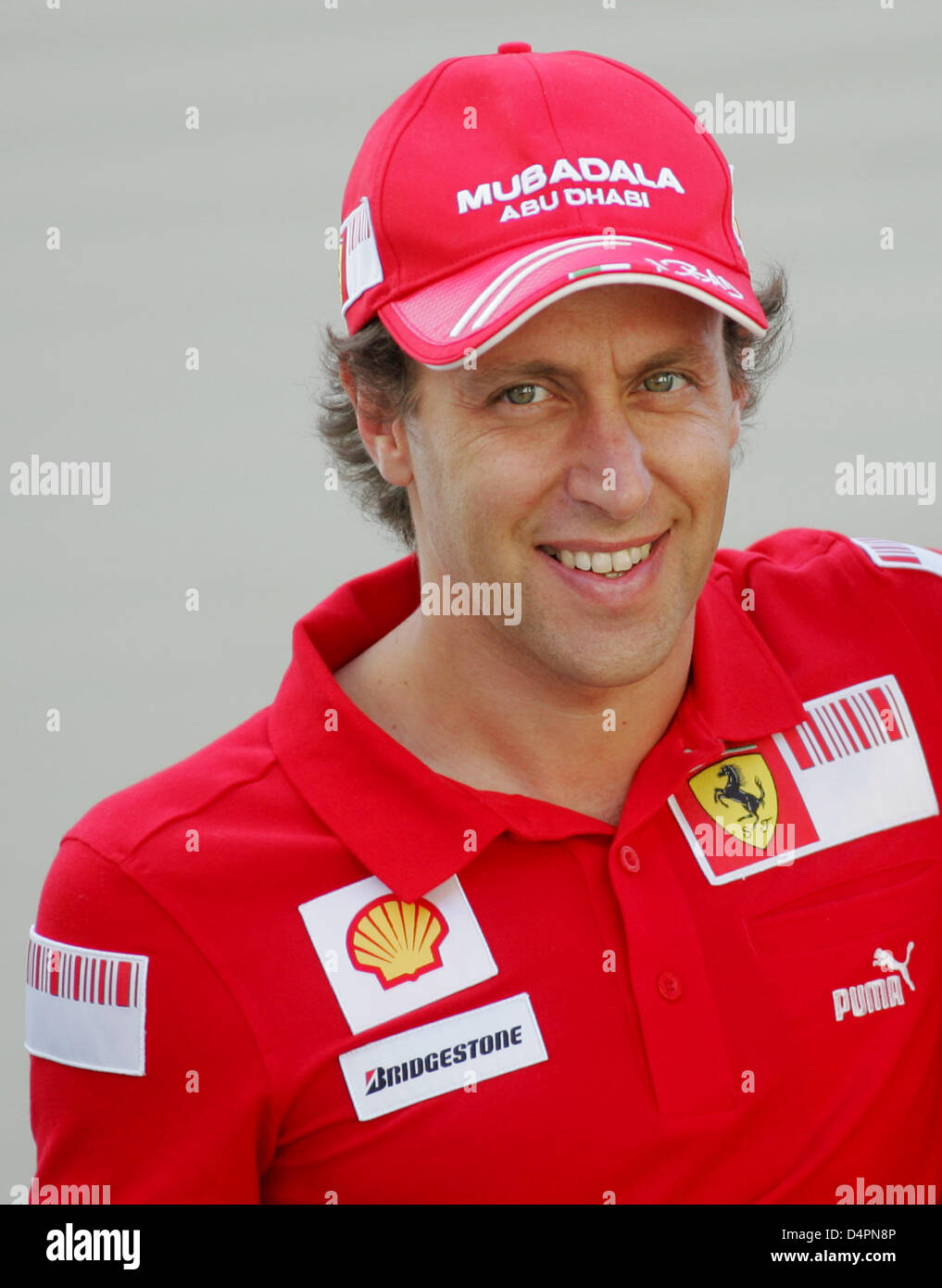 Italian Formula One driver Luca Badoer of Scuderia Ferrari walks ...