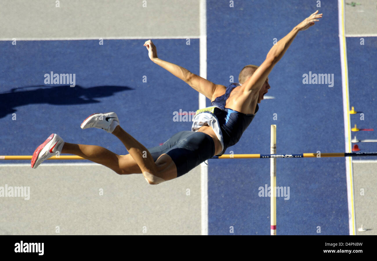 US athlete Trey Hardee pictured during the Pole Vault of the Decathlon ...