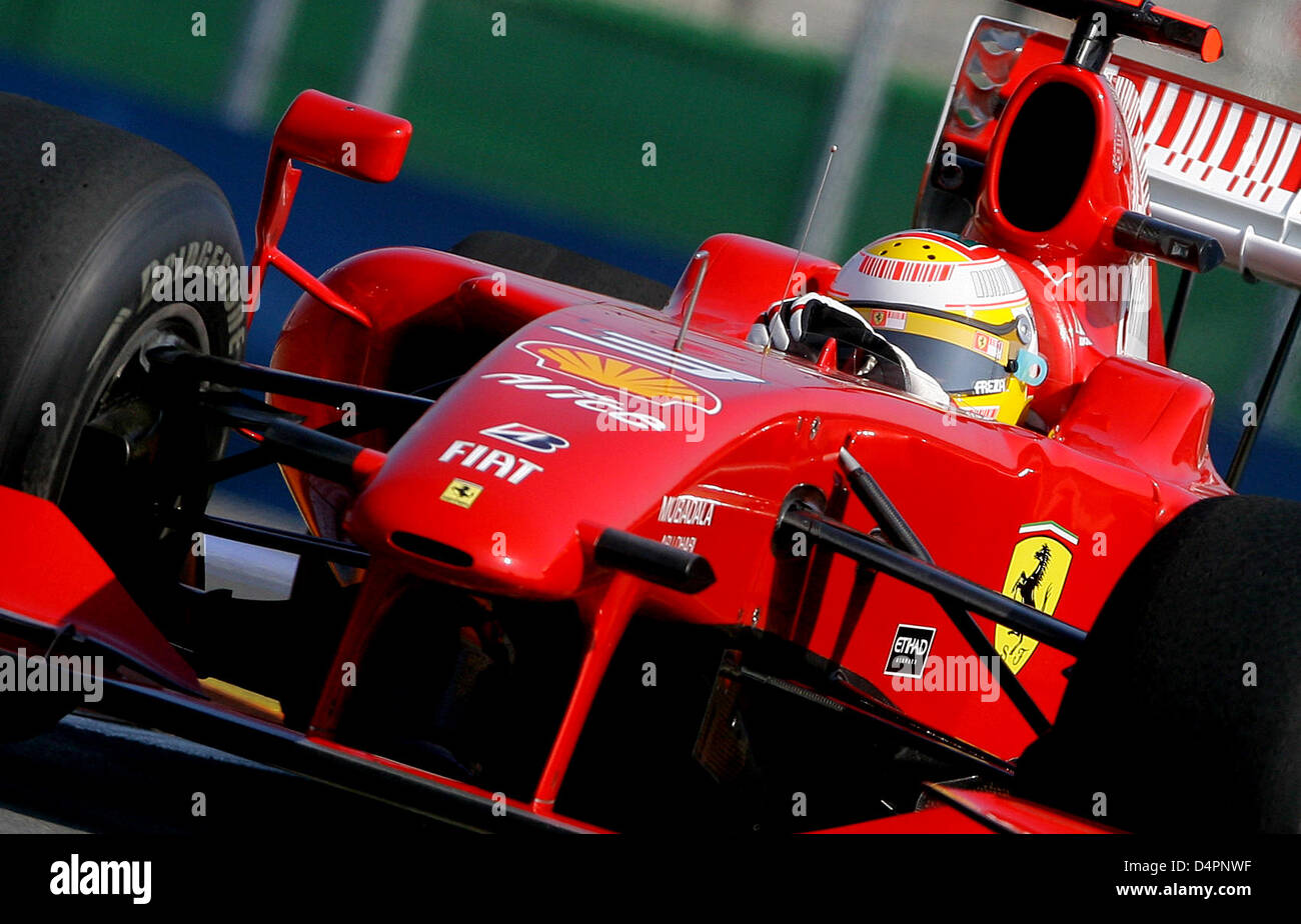 Italian Formula One Driver Luca Badoer of Scuderia Ferrari enters a ...