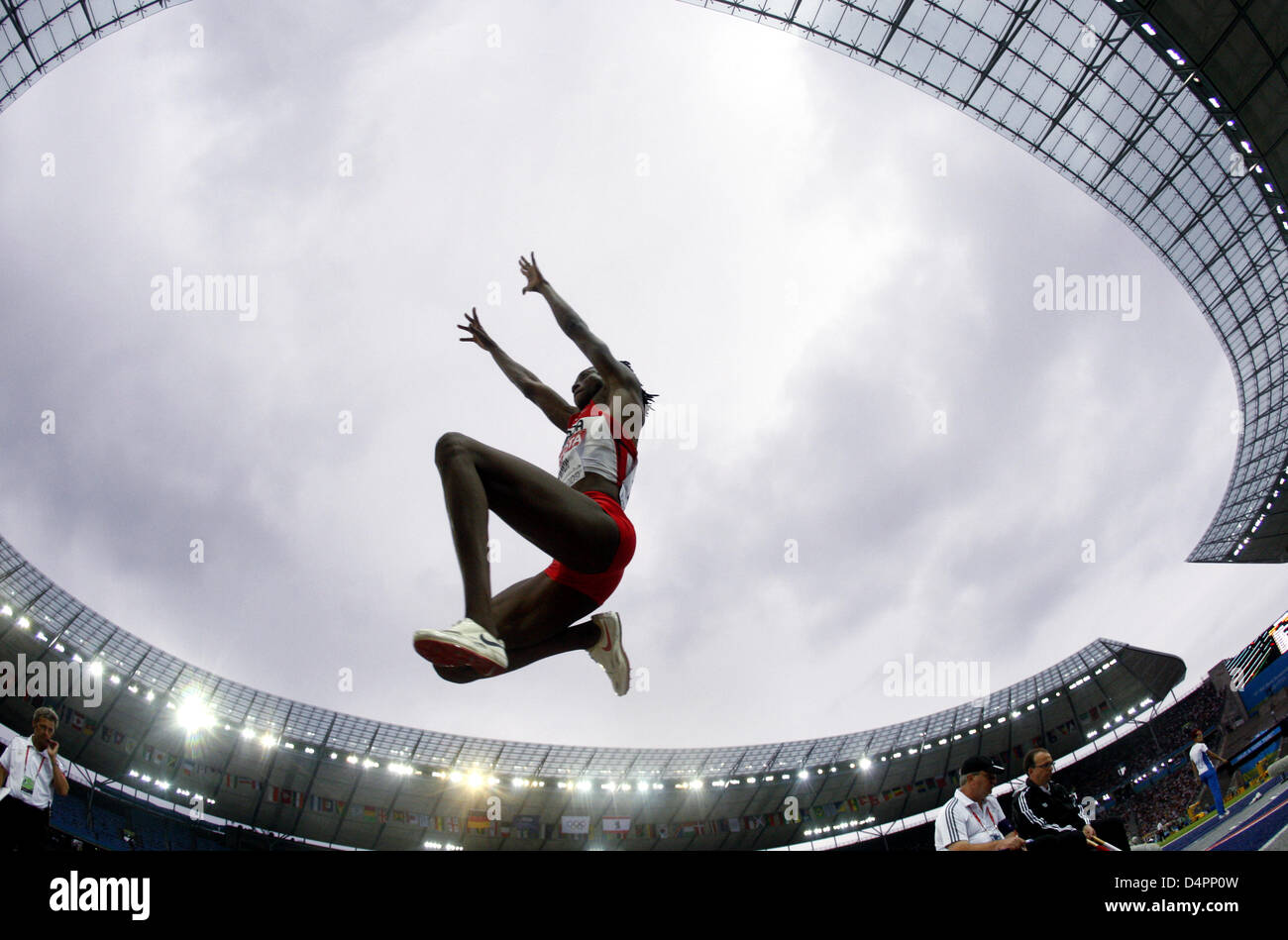 Canadian Ruky Abdulai competes in the long jump qualification at the ...