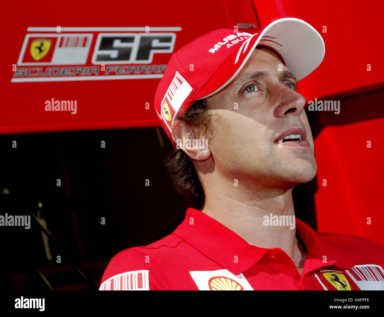 Italian Formula One Driver Luca Badoer of Scuderia Ferrari is seen in ...