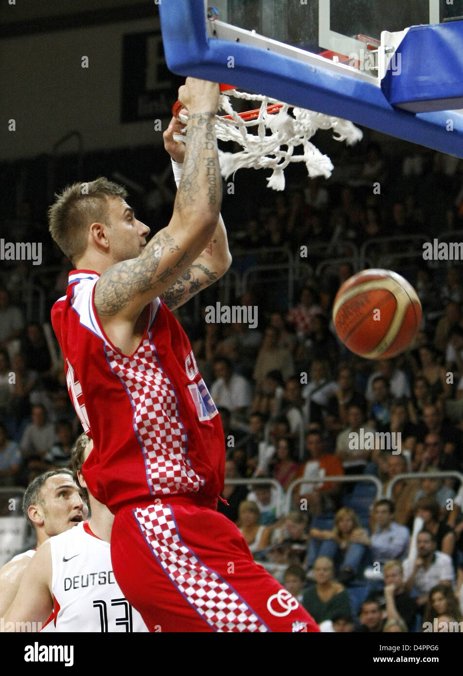 Croatia?s Mario Kasun scores during the Supercup finals match Germany v ...